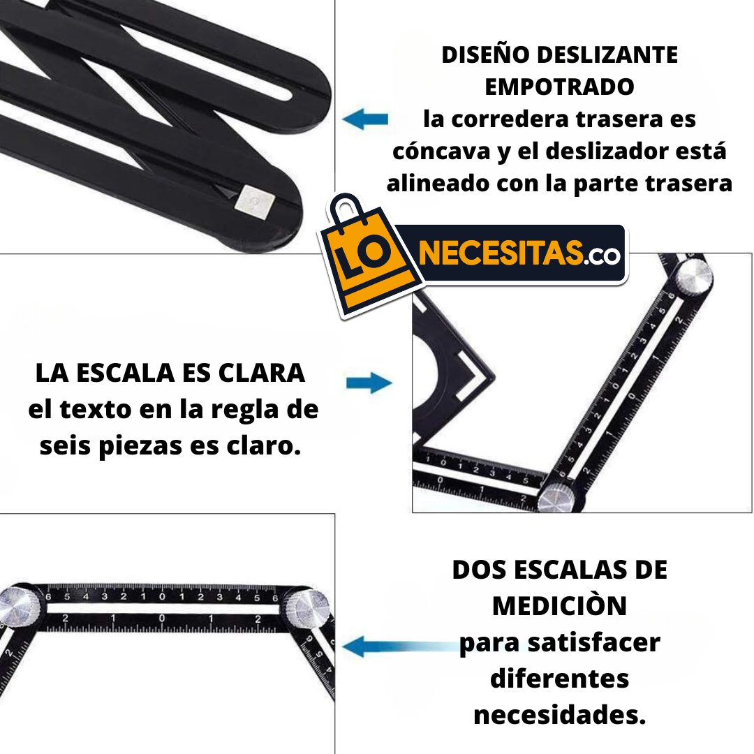 Regla De Medición De Múltiples Ángulos – LO NECESITAS STORE